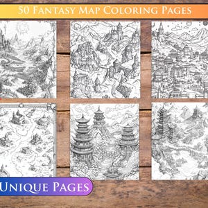 50 Fantasy Map Coloring Pages: Inspiring Coloring Book Printable ...