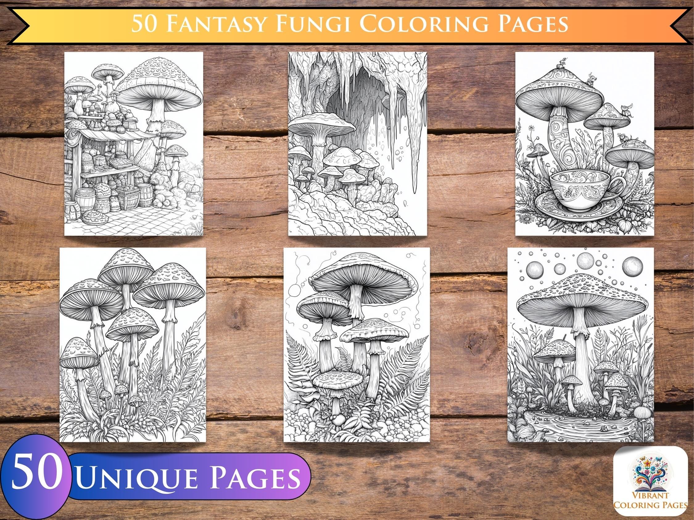 50 Fantasy Fungi Coloring Pages – Inspiring Mushroom & Enchanted Forest ...