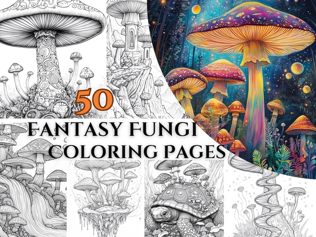 50 Fantasy Fungi Coloring Pages – Inspiring Mushroom & Enchanted Forest ...