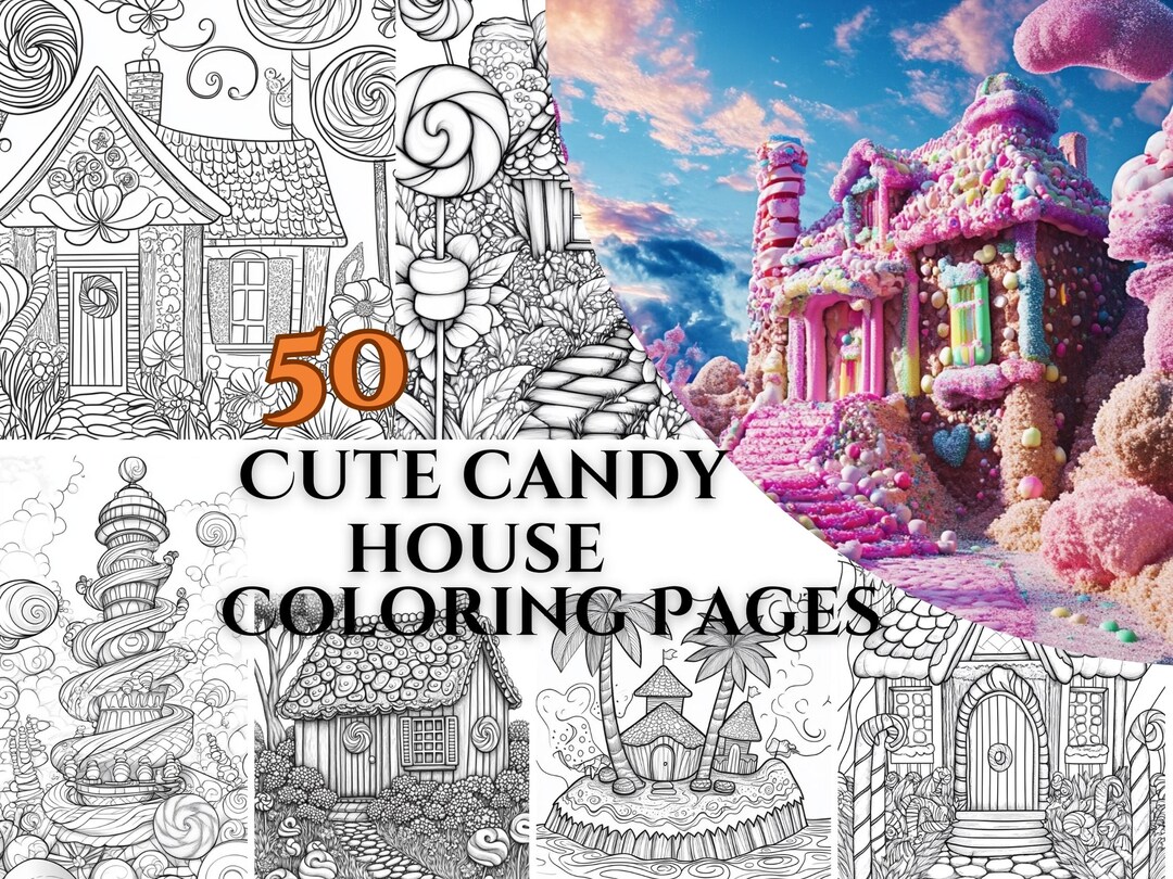 50 Cute Candy House Coloring Pages – Inspiring Coloring, Fantasy ...