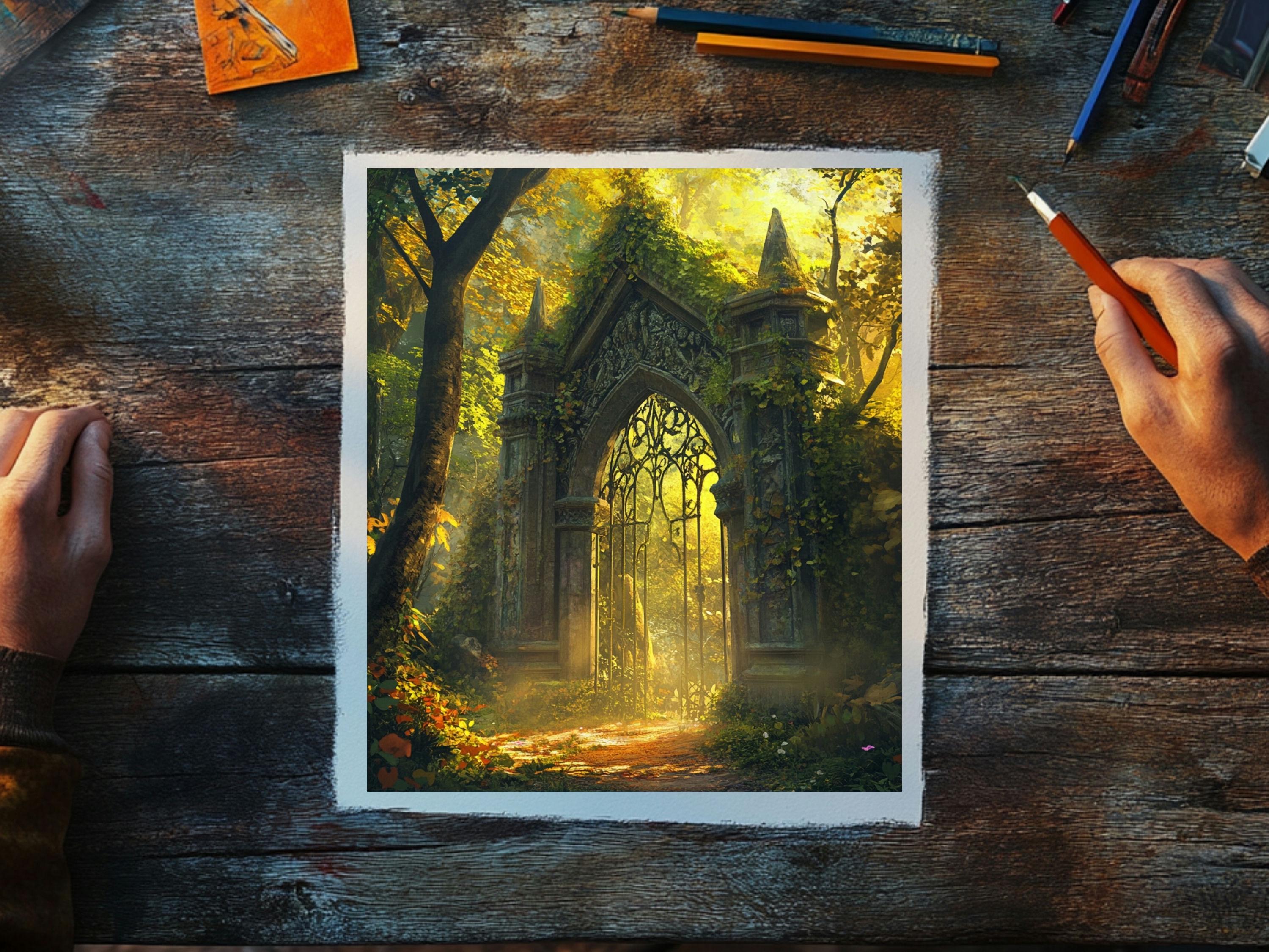 50 Gates of Mystery Coloring Pages Enigmatic Designs for Adults Seeking ...