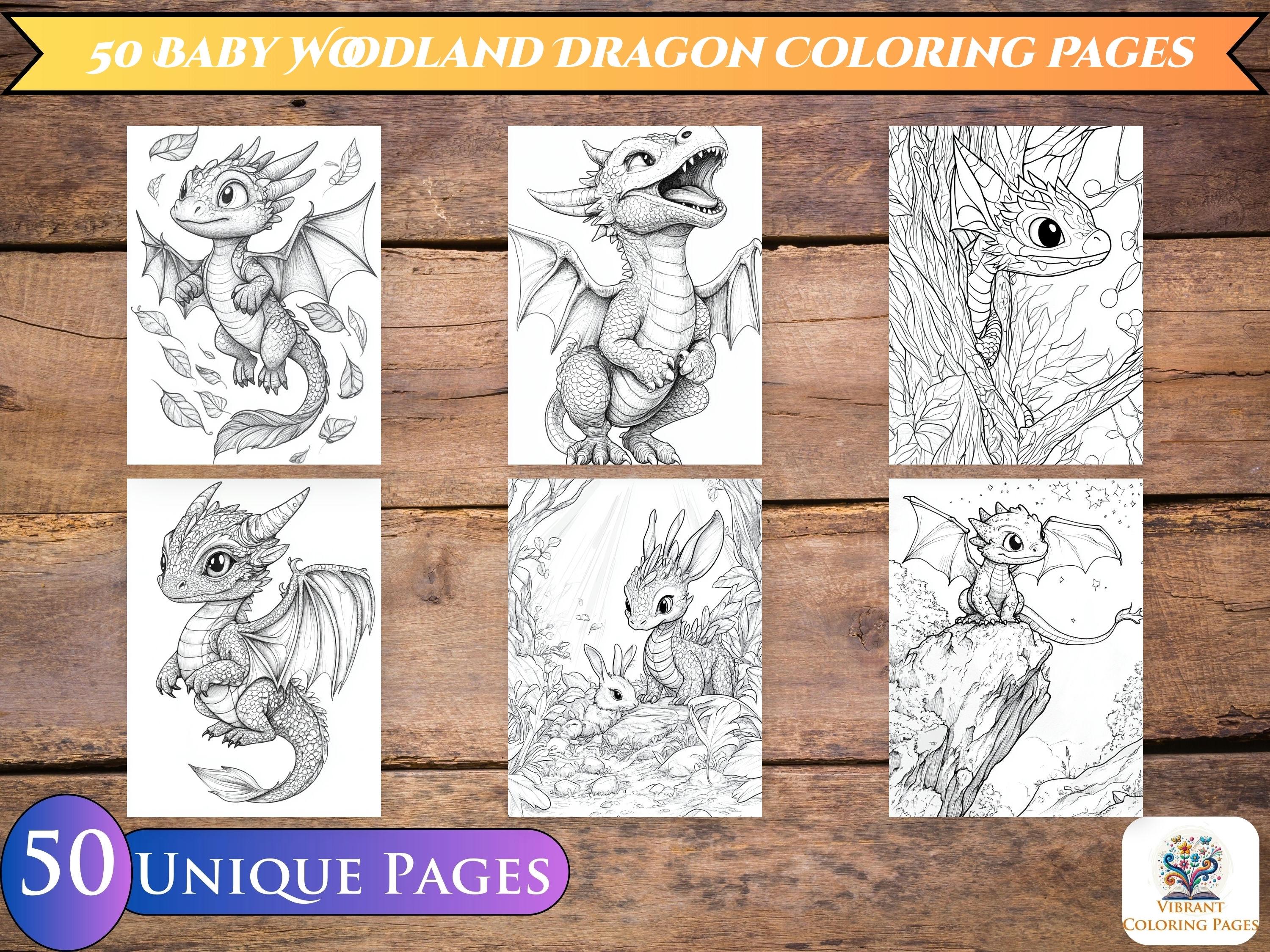 50 Baby Woodland Dragon Coloring Pages – Enchanting Designs for Adults ...