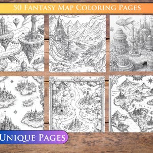50 Fantasy Map Coloring Pages: Inspiring Coloring Book Printable ...