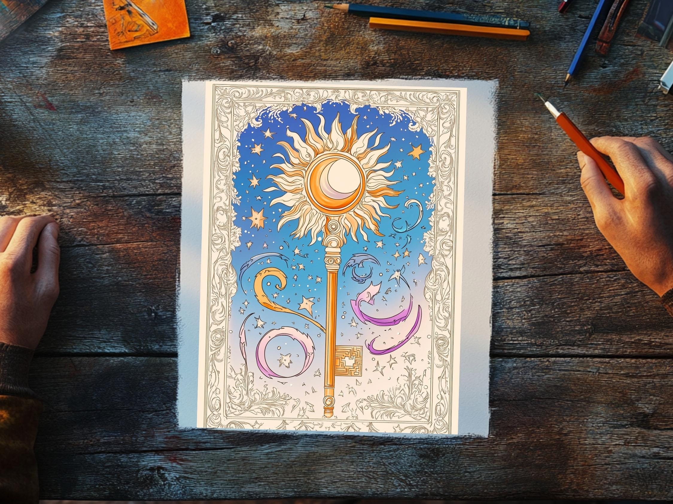 50 Fantasy Key Coloring Pages – Magical Key Designs, Inspiring Coloring ...