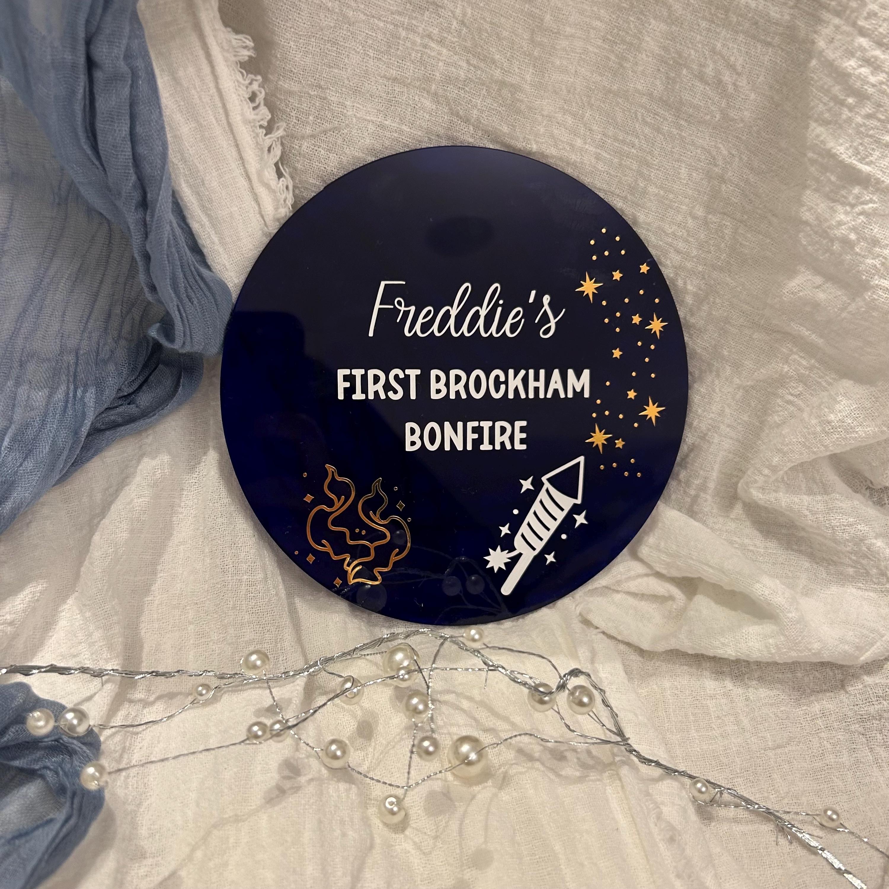 Bespoke First Bonfire Night Stars Plaque Hand Painted Babies First Guy ...