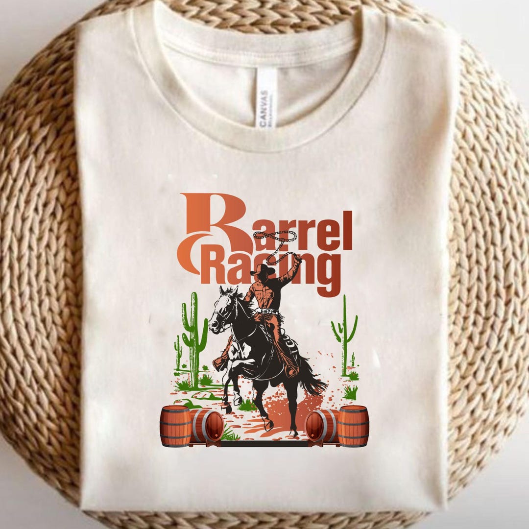 Barrel Racing Design Svg, Retro Print Sublimation Png, Barrel Racing ...