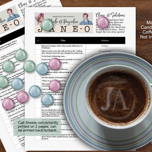 Jane Austen Bingo Game, JANE-O (digital Files, to Print Yourself) - Etsy