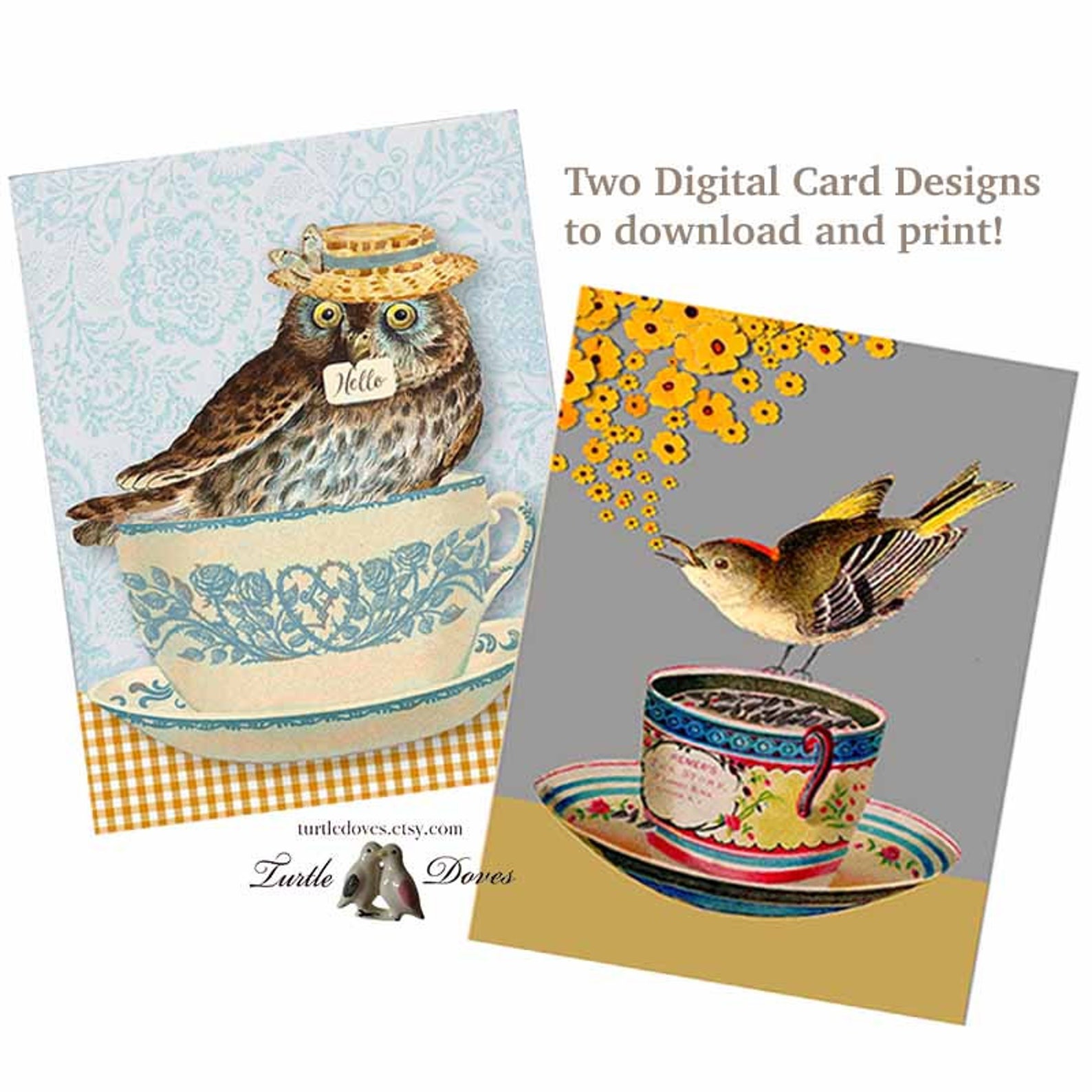 Download Two Happy Bird Friendship Cheer Get Well Greeting Cards ...