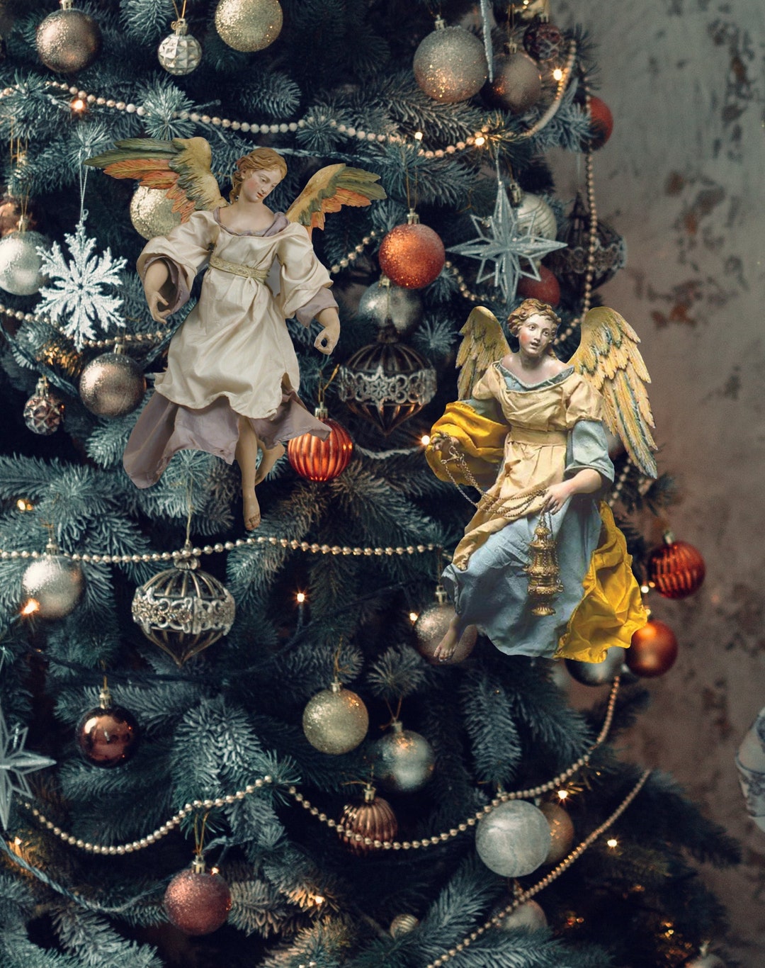 Neapolitan Angels - Christmas Angels - Digital Printable Paper Angels ...