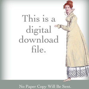 Jane Austen Christmas Card - Printable Note Card - Etsy