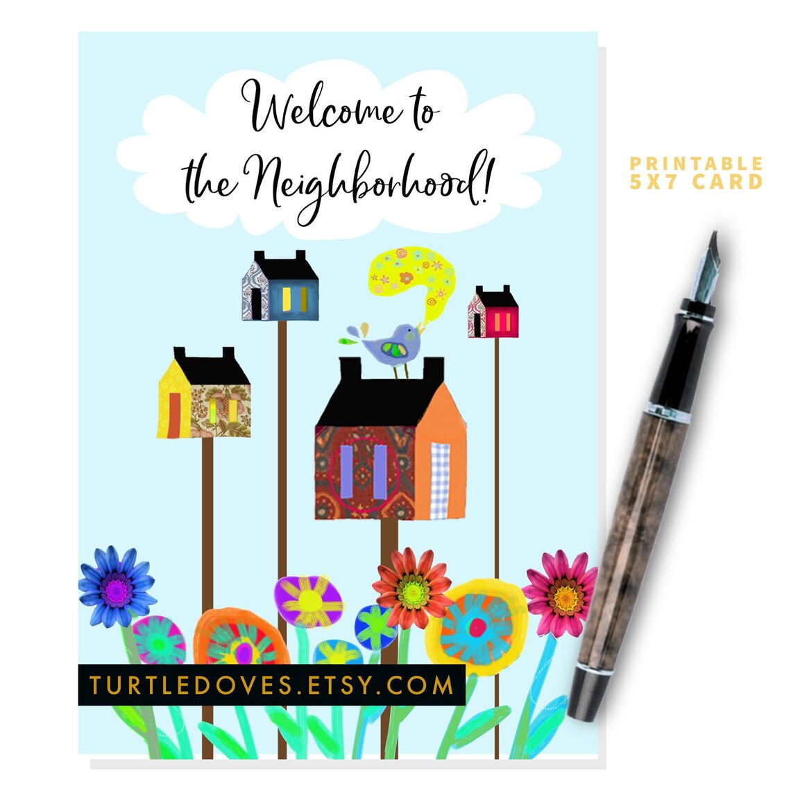 Instant Download - Welcome to the Neighborhood - Print-your-own Note ...