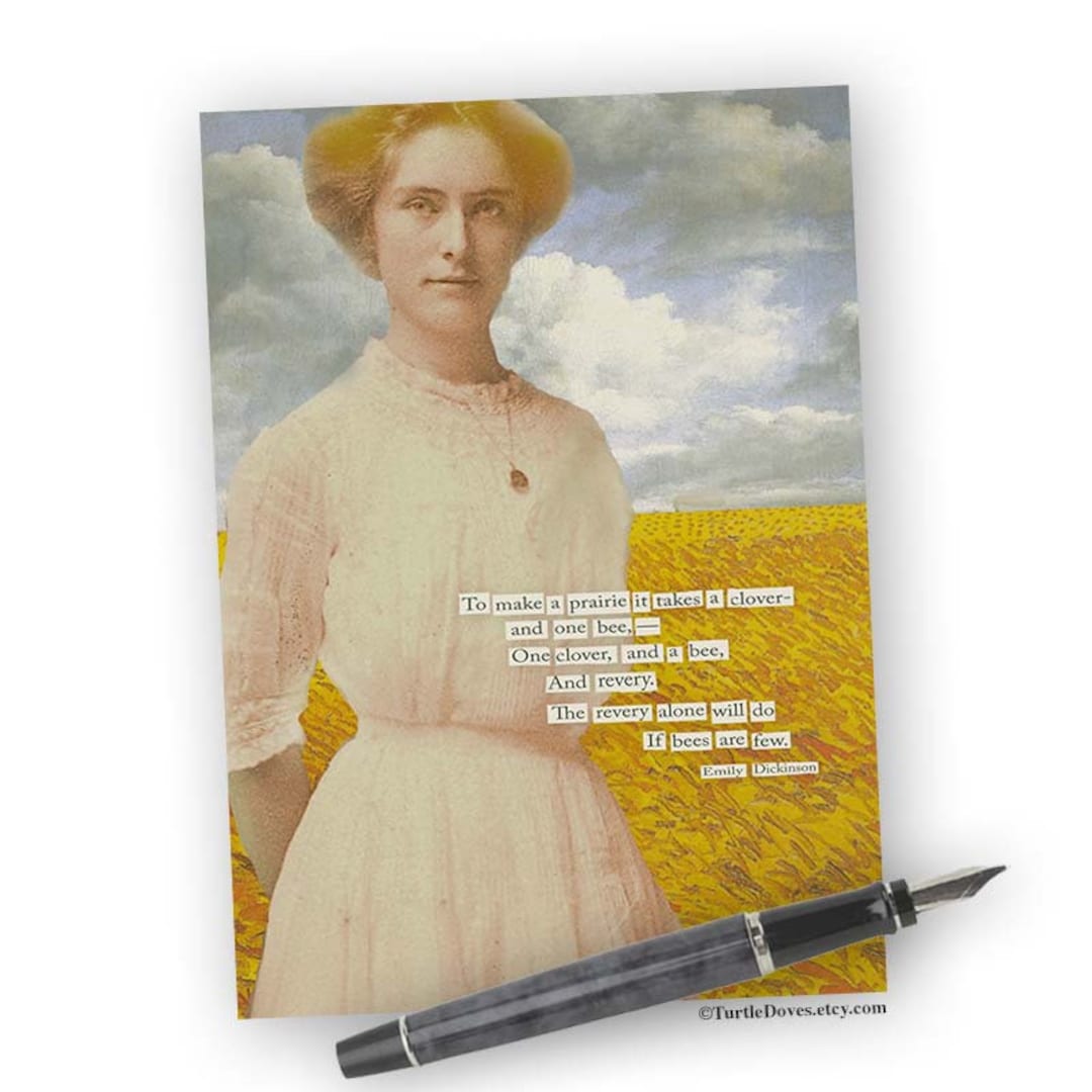 Emily Dickinson Note Card to Make a Prairie 5x7 Size Printable Digital ...