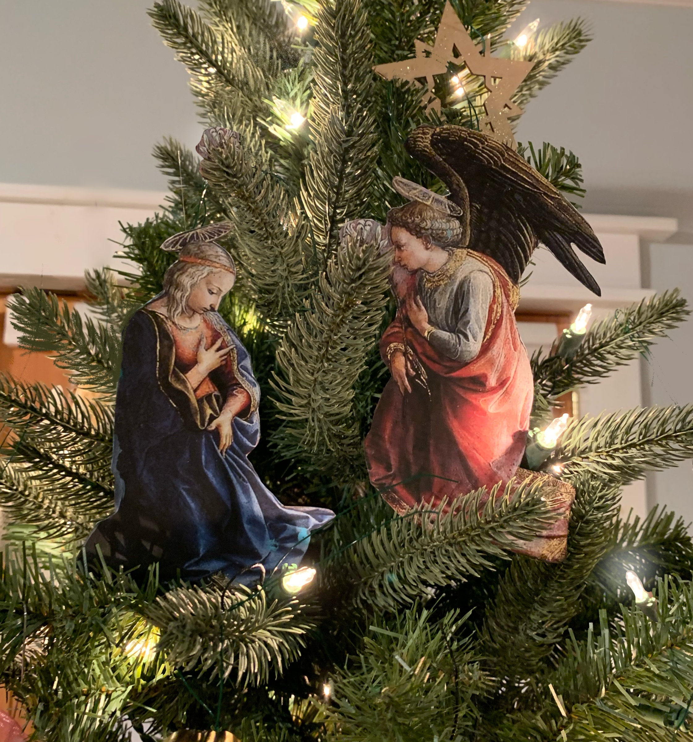 Angel Gabriel and Virgin Mary - Printable Christmas Ornaments - the ...