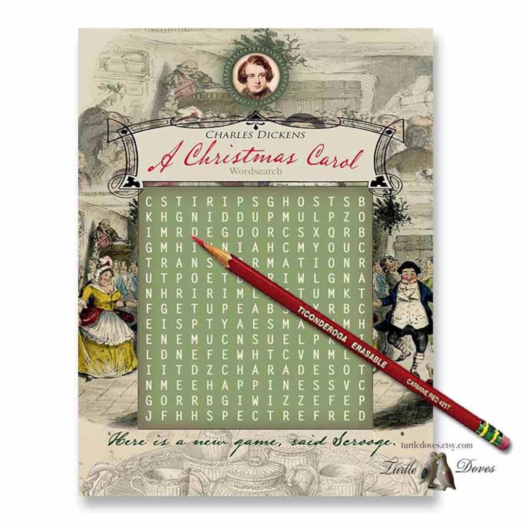 Download - A Christmas Carol Word Search Pack - Full Sheet and 5x7 Note ...