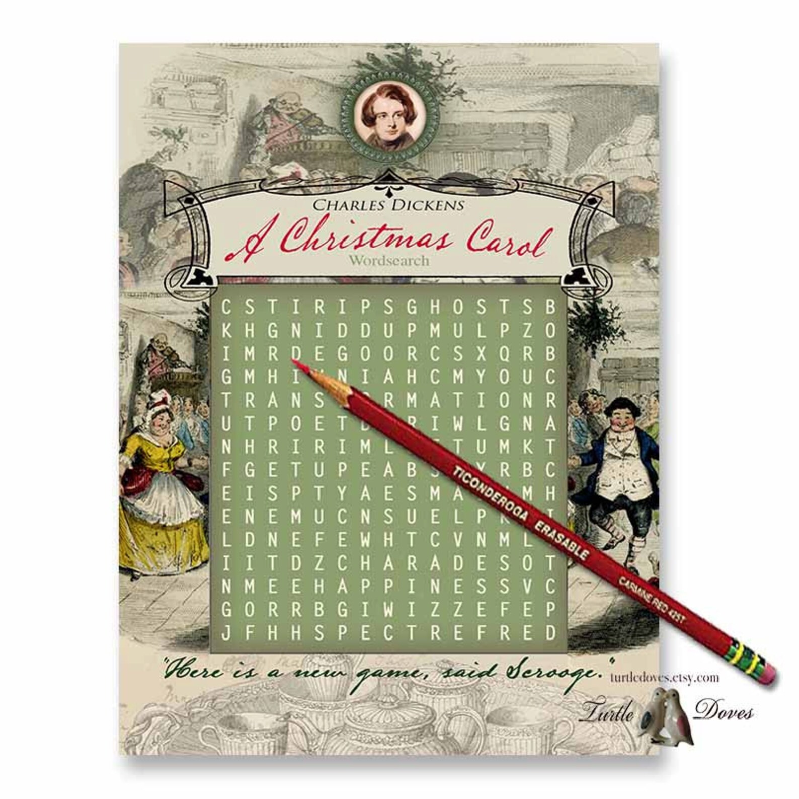 Download - A Christmas Carol Word Search Pack - Full Sheet and 5x7 Note ...
