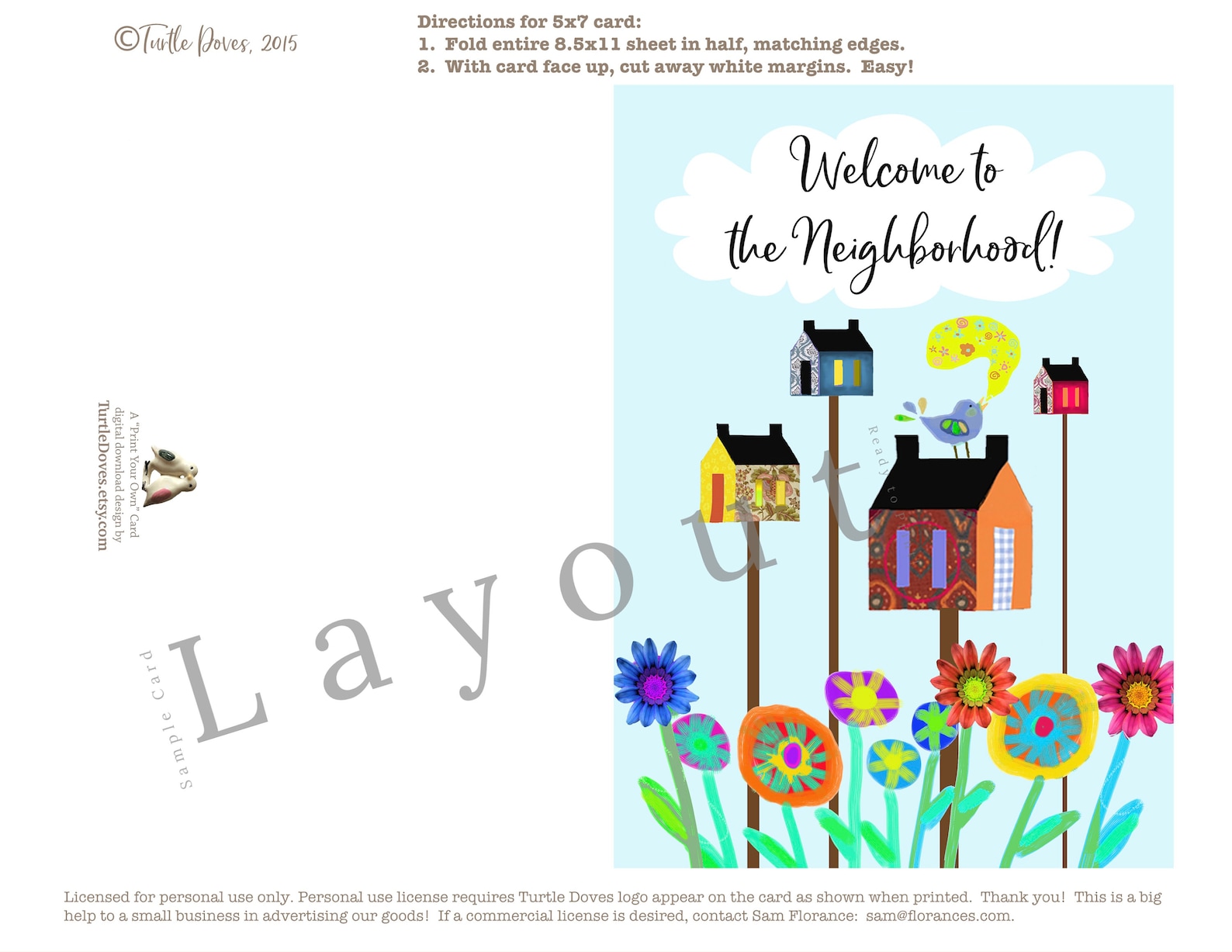 Instant Download - Welcome to the Neighborhood - Print-your-own Note ...