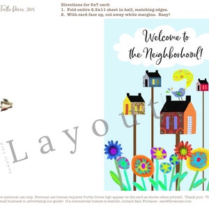 Instant Download - Welcome to the Neighborhood - Print-your-own Note ...