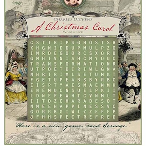 Download - A Christmas Carol Word Search Pack - Full Sheet and 5x7 Note ...