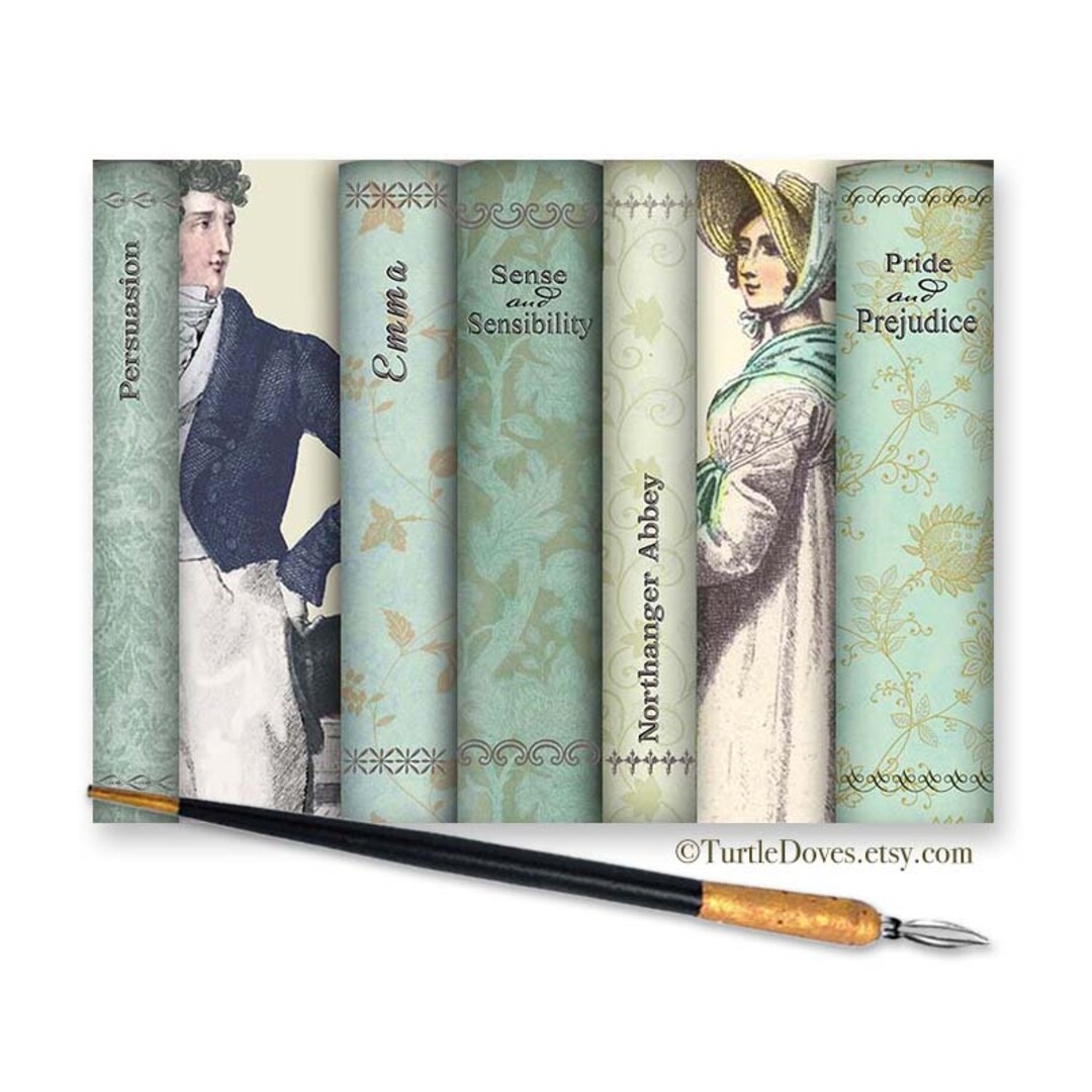 Novels Lead to Romance - Jane Austen Note Cards - Instant Download - Etsy