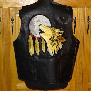 Vintage Men's Tour Master Leather Biker Vest With Vietnam Patches, Size ...