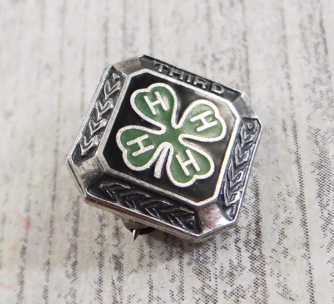 Vintage 4H Sterling Pin - Etsy