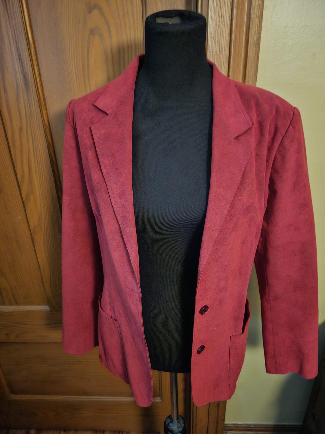 Vintage Women's Red Ultrasuede Blazer by Da Rue of California, Size 14 ...