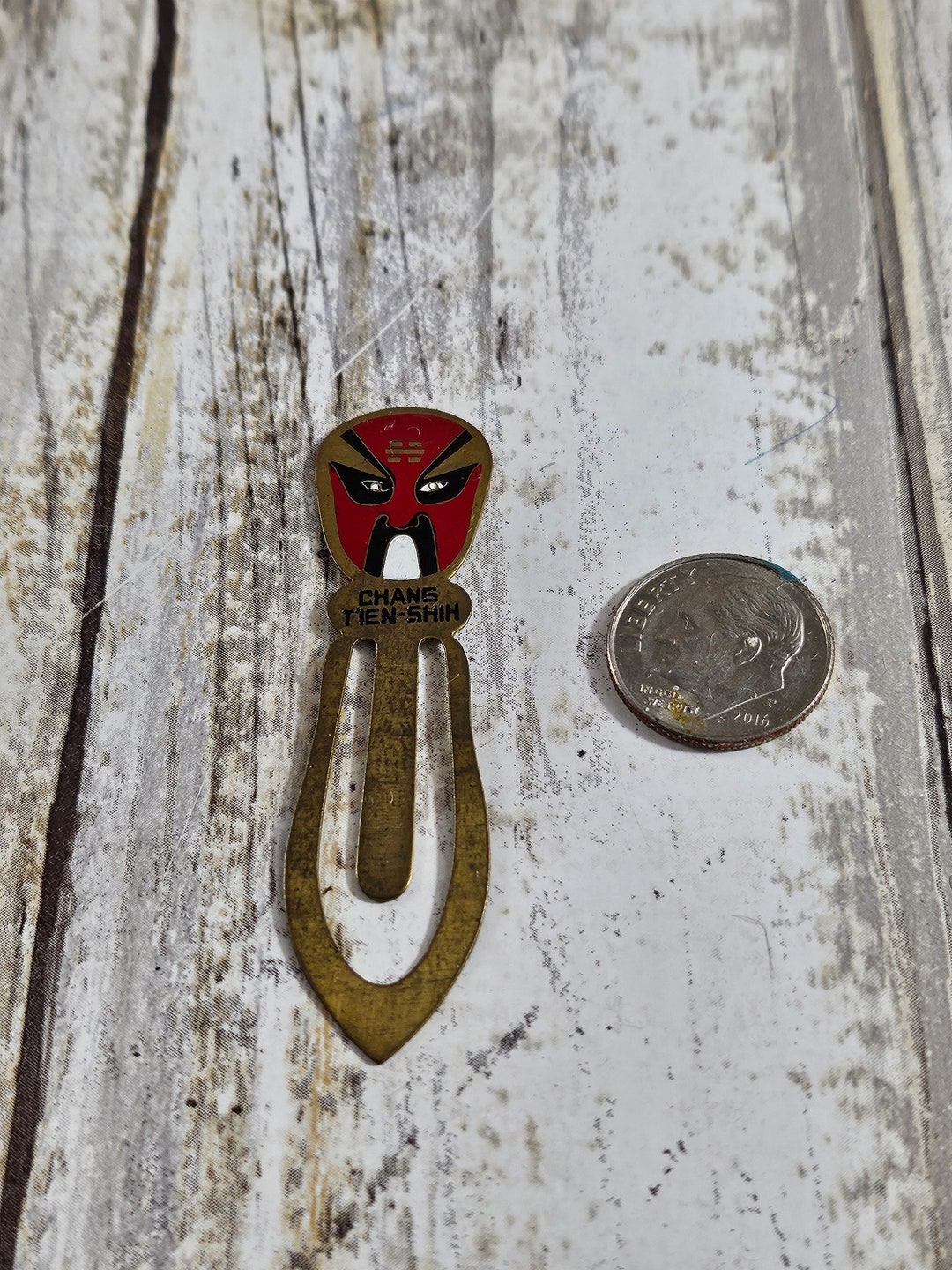 Vintage Chinese Themed Brass Bookmark, Opera Mask Chang T'ien-shih - Etsy