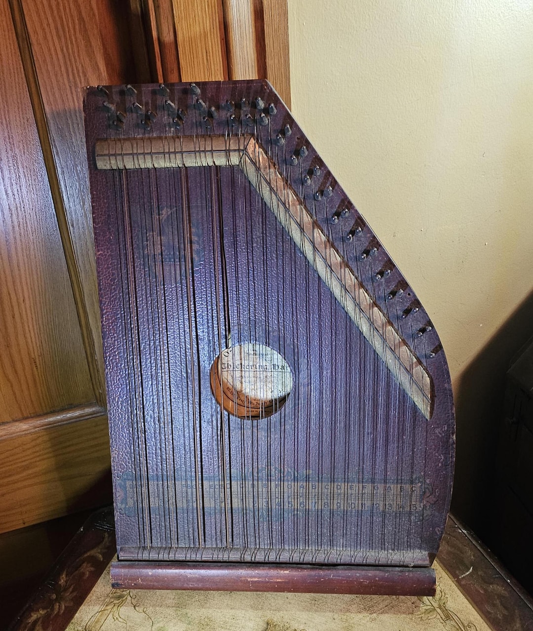 Vintage/antique Wooden Chickering Zither Mandolin Harp by Oscar Schmidt ...