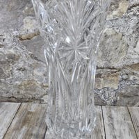Vintage Lead Crystal 6" Vase on Pedestal - Beautiful! - Etsy