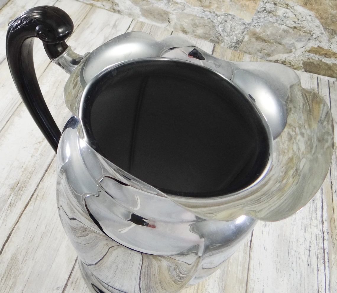 Vintage Chrome Pitcher With Bakelite Handle, Mid Century - Etsy