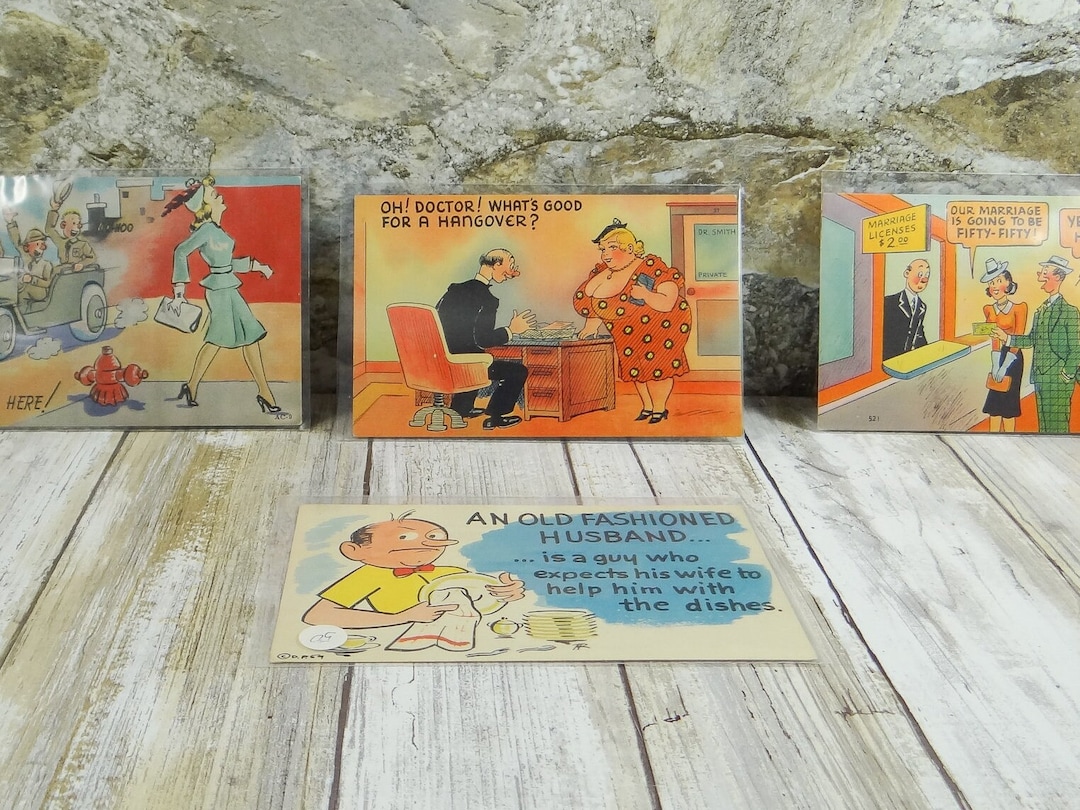 Vintage Funny Postcards From 1940s - Etsy