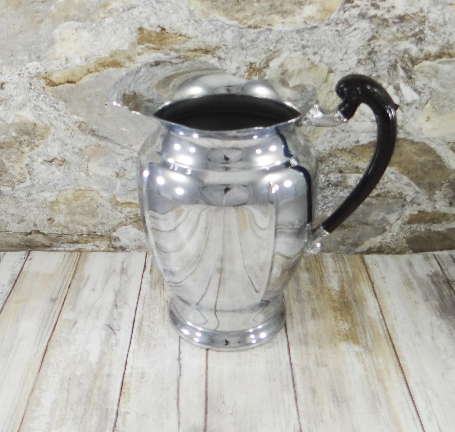 Vintage Chrome Pitcher With Bakelite Handle, Mid Century - Etsy