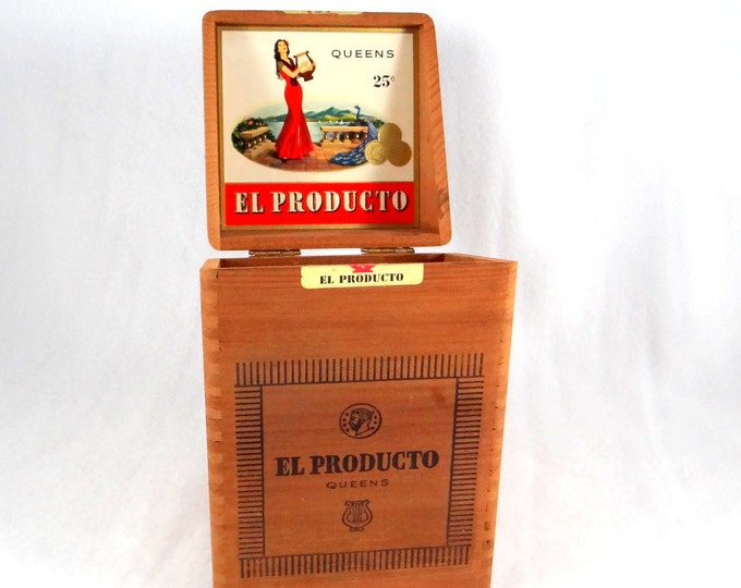 El Producto Queens Wooden Cigar Box - Etsy