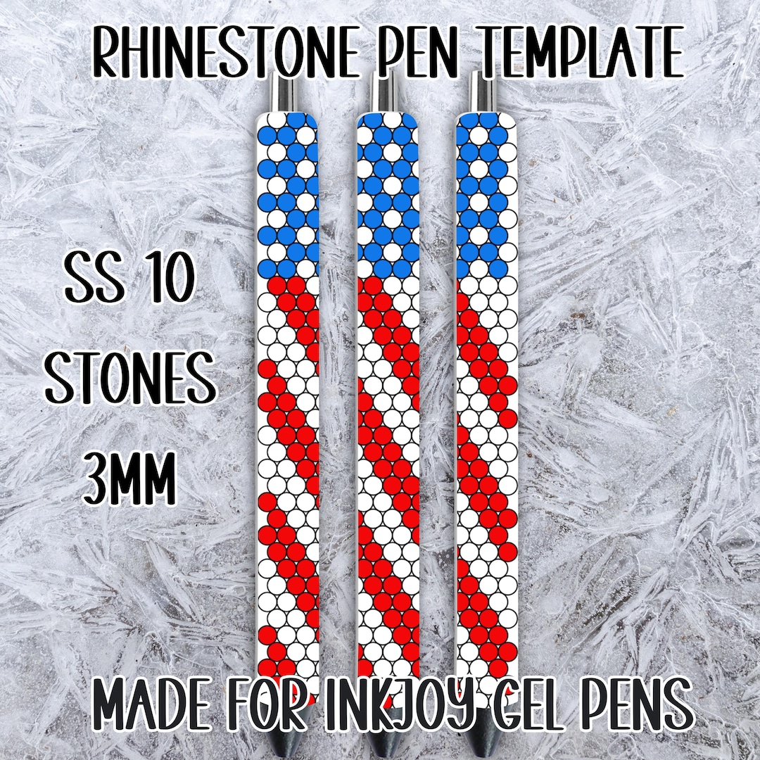 DIY Rhinestone American Flag Pen Template | Bling Pen Craft | Make Your ...