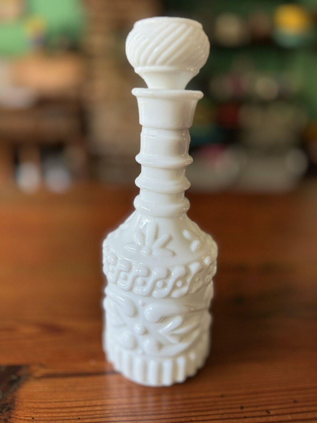 Jim Beam Milk Glass Decanter