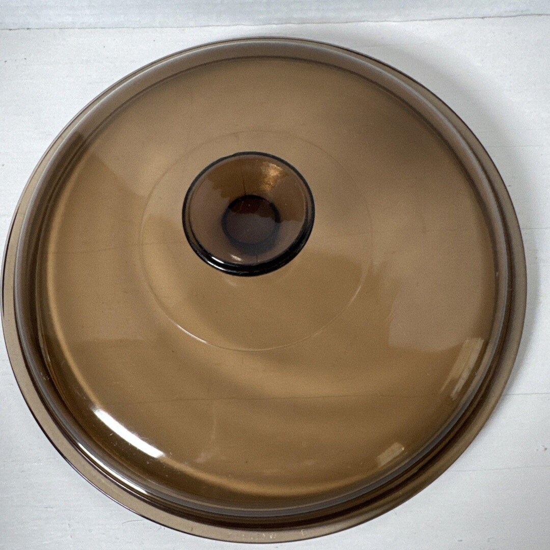 Round Pyrex Replacement Glass Lid Amber Color 10 Large - Etsy
