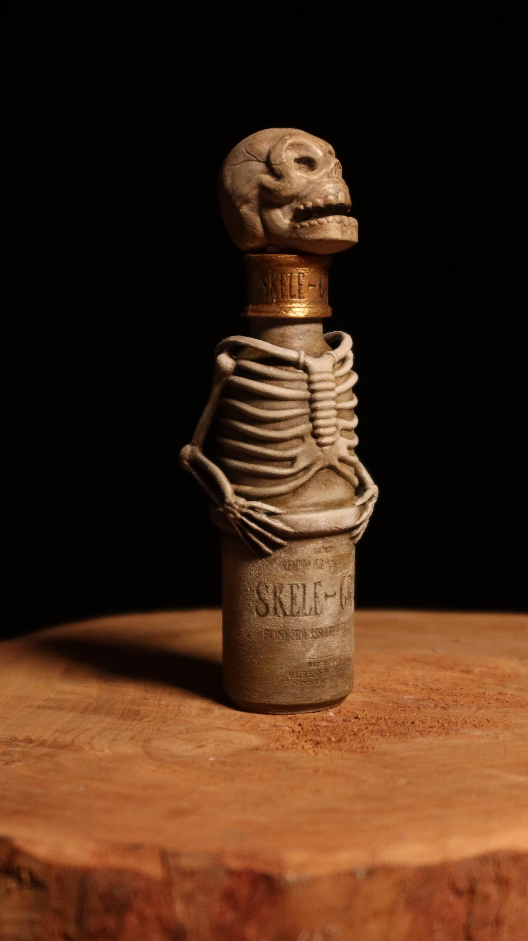 Realistic Skeleton Potion Bottle Replica – Hand-painted Bone Elixir ...
