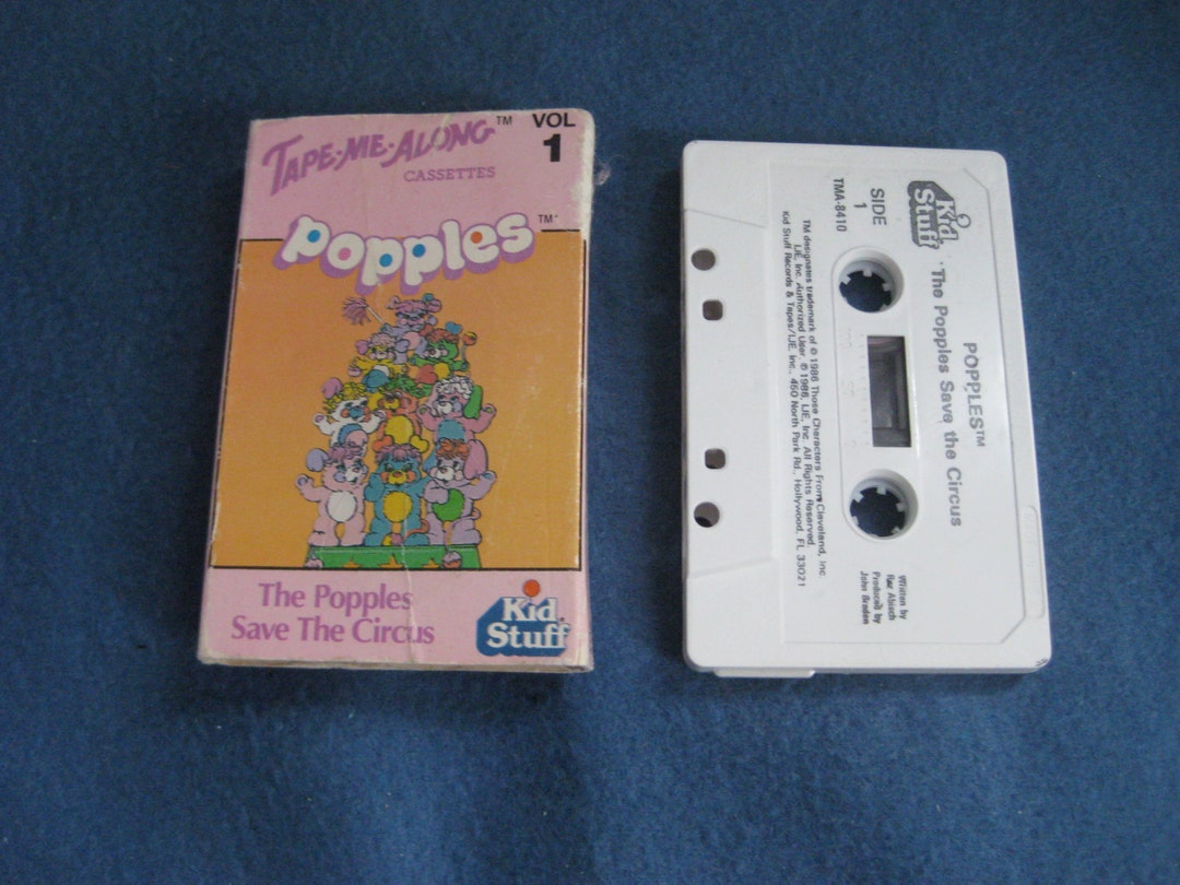 Vintage, 1986, Popples Save the Circus Vol 1, Tape Me Along, Cassette ...
