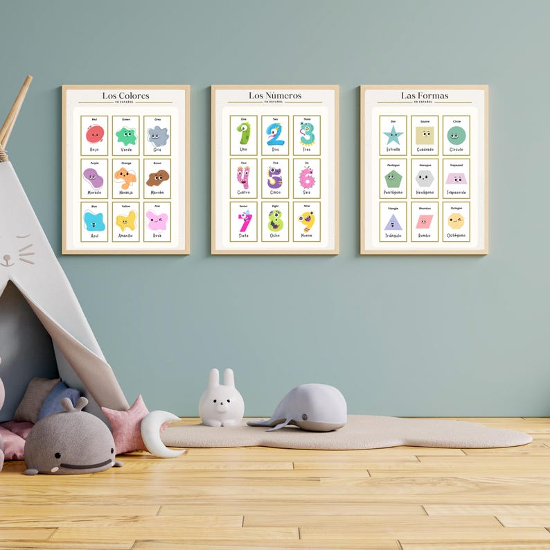 Spanish Learning Pack for Kids - Shapes, Numbers, & Colours Fun ...
