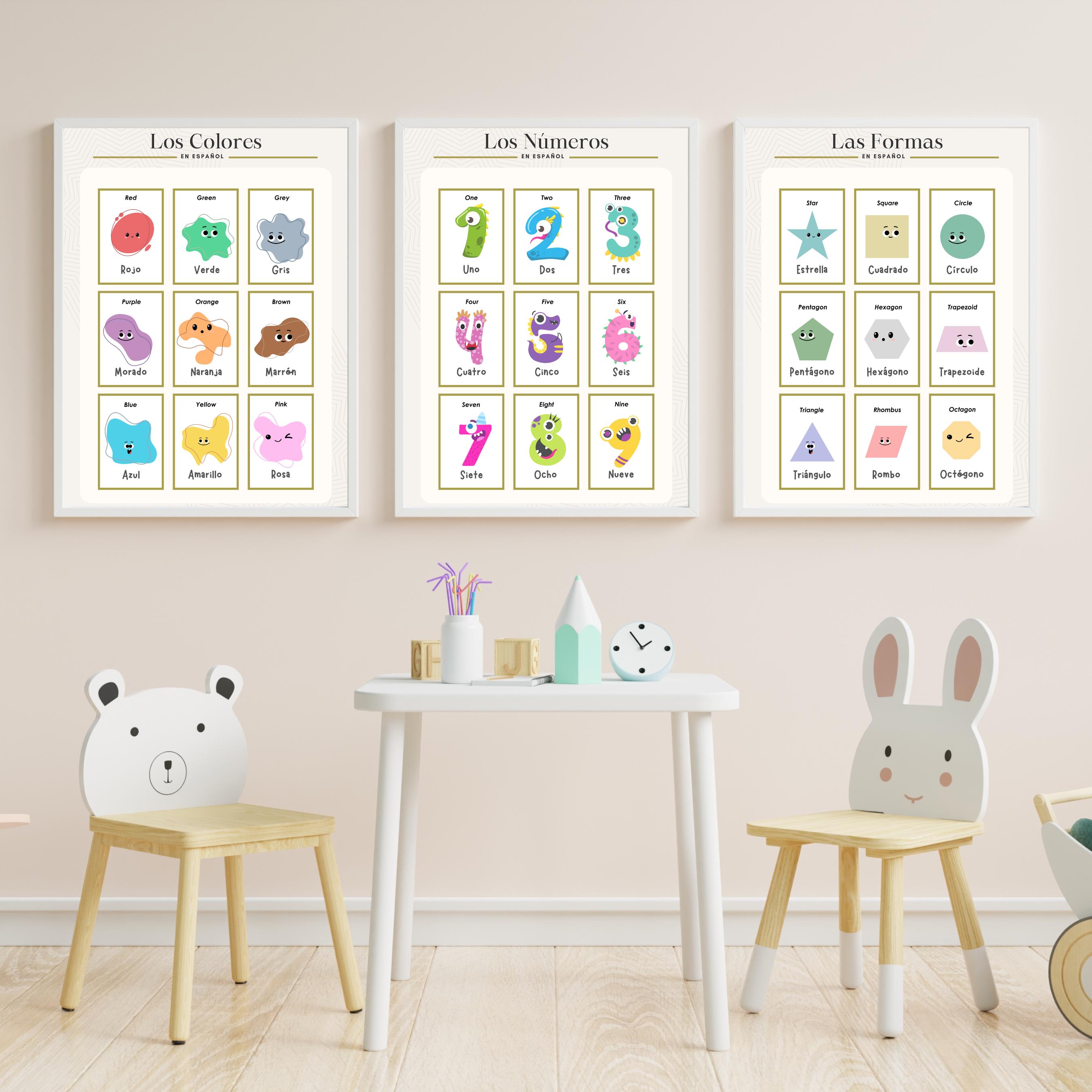 Spanish Learning Pack for Kids - Shapes, Numbers, & Colours Fun ...