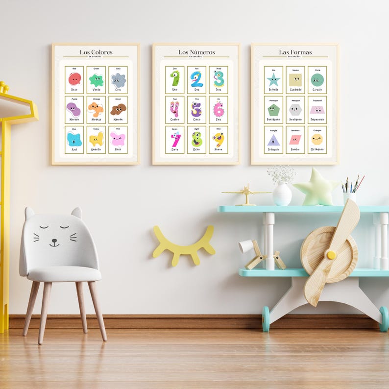 Spanish Learning Pack for Kids - Shapes, Numbers, & Colours Fun ...