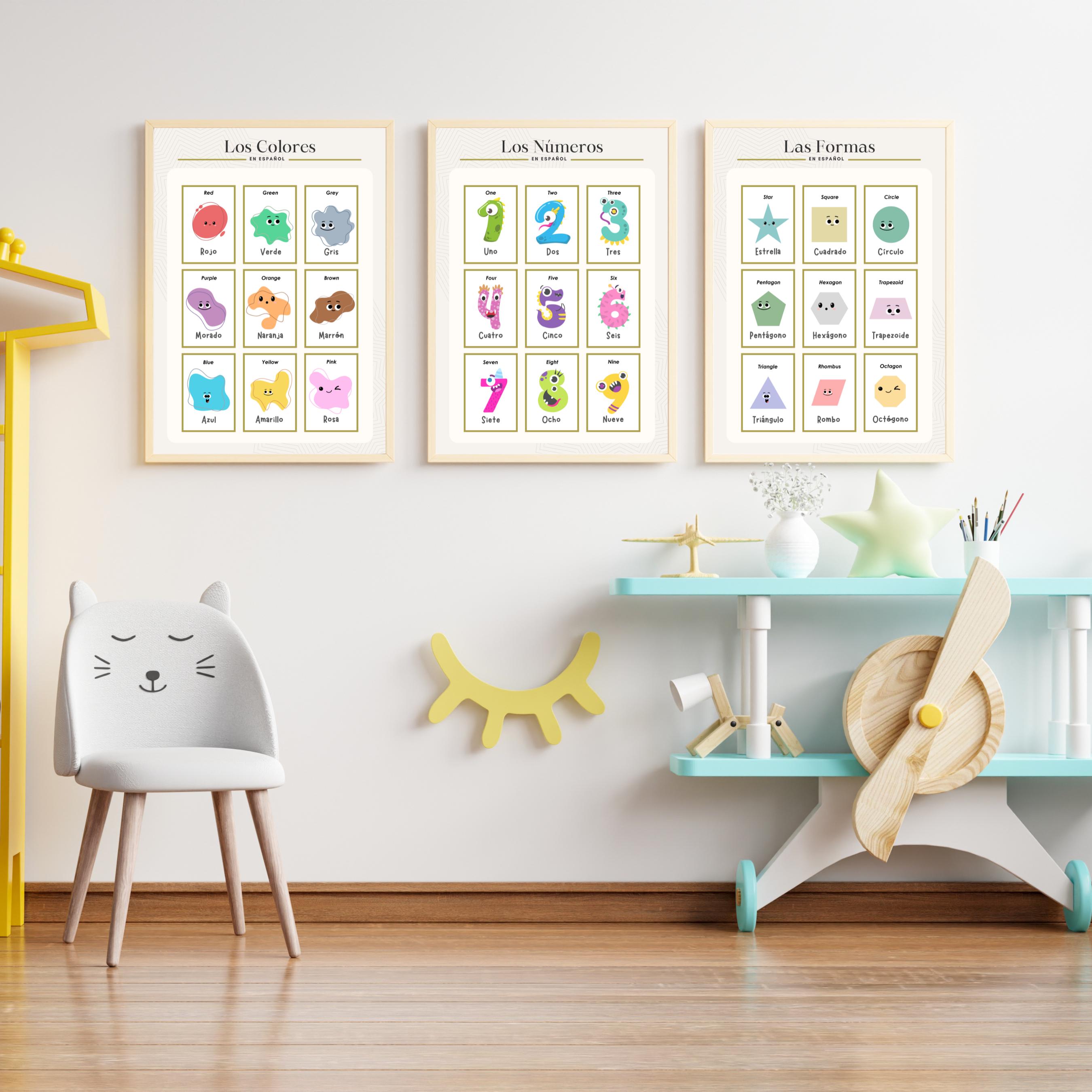 Spanish Learning Pack for Kids - Shapes, Numbers, & Colours Fun ...