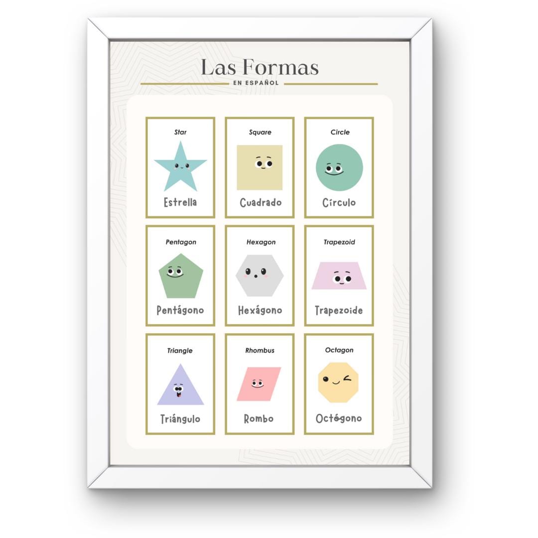 Las Formas En Español - the Shapes in Spanish - Etsy