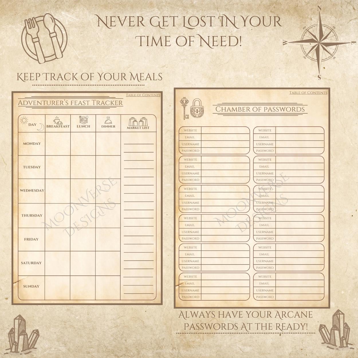 Digital Planner, Fantasy, Daily, Weekly, Monthly, iPad and Android ...