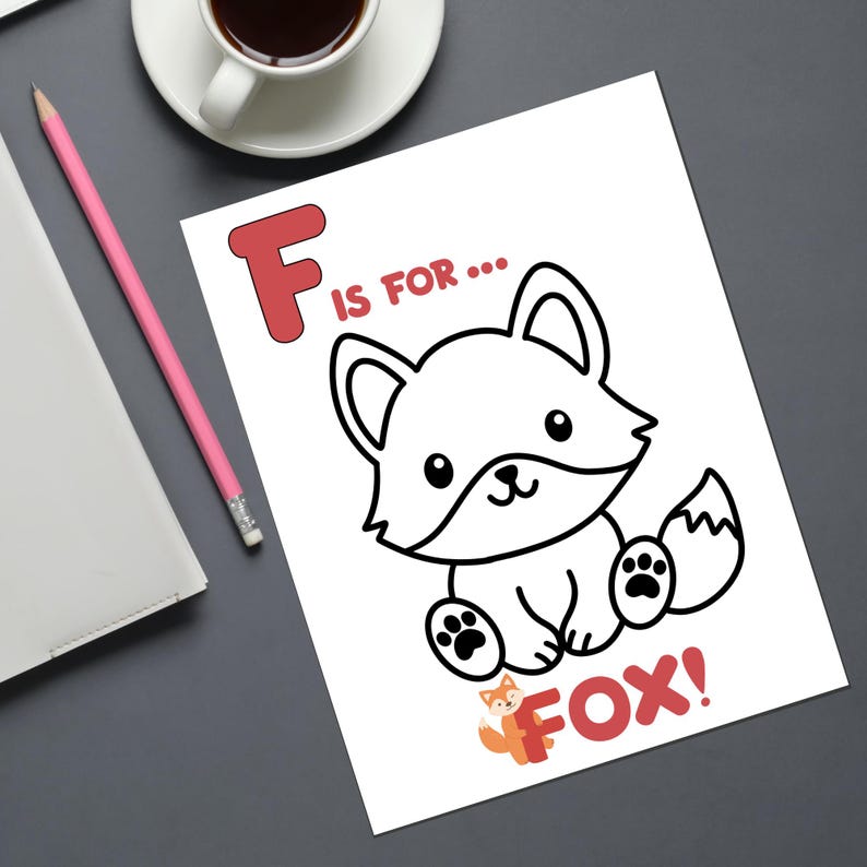 ABCD Animals Coloring Book - Printable PDF Digital Download for Kids ...