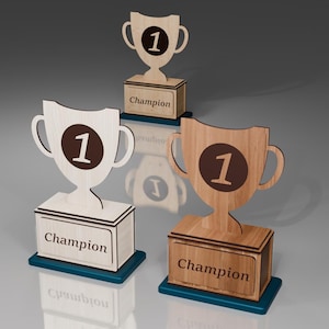 Laser Cut Award Trophy SVG File, Unique Minimalist Award Design for ...