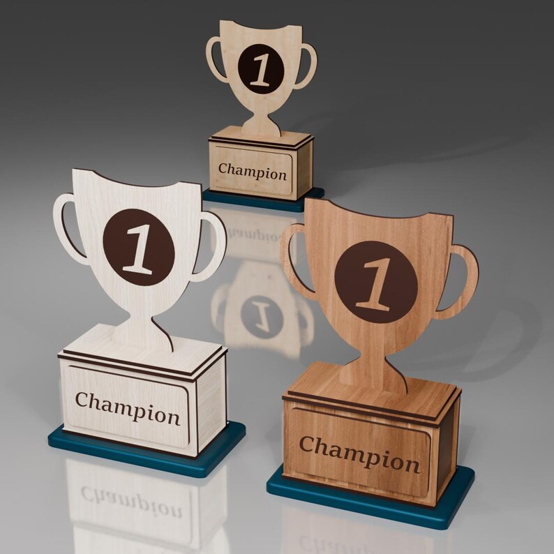 Laser Cut Award Trophy SVG File, Unique Minimalist Award Design for ...