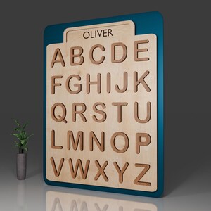 Laser Cut Alphabet Puzzle With Name SVG File, Alphabet Puzzle Digital ...