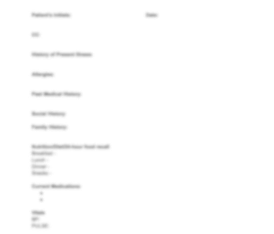 Pharmacy Student Patient Work up Template, Ambulatory Care SOAP Note ...