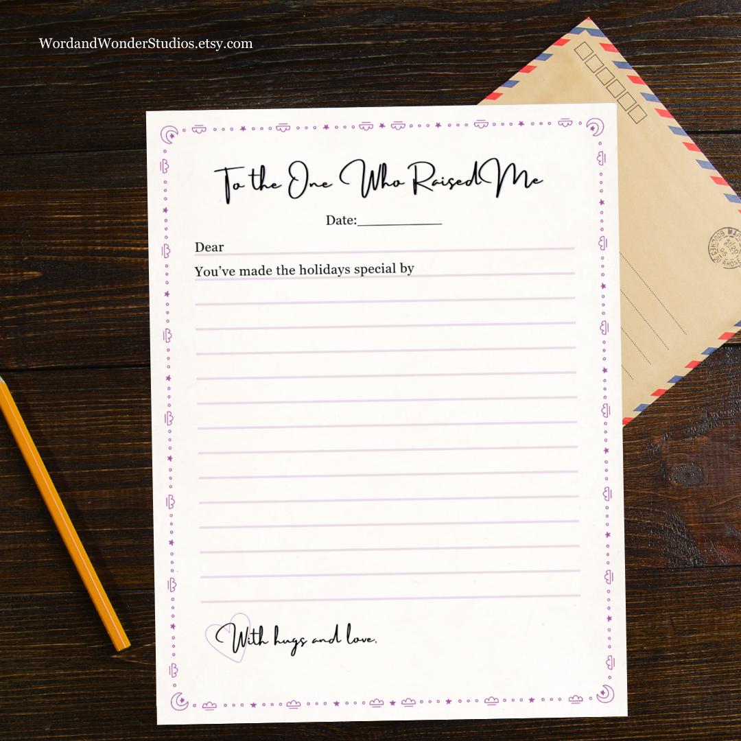 Printable Family Letter Template Collection: Parent to Child, Child to ...